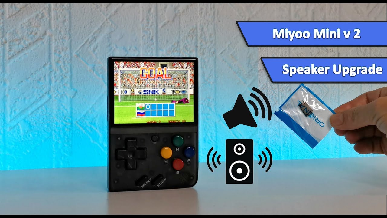 miyoo mini v2 speaker upgrade mod hand gaming mods - YouTube
