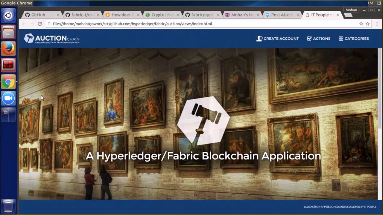 Hyperledger/Fabric Demo of an Auction Block Chain - YouTube