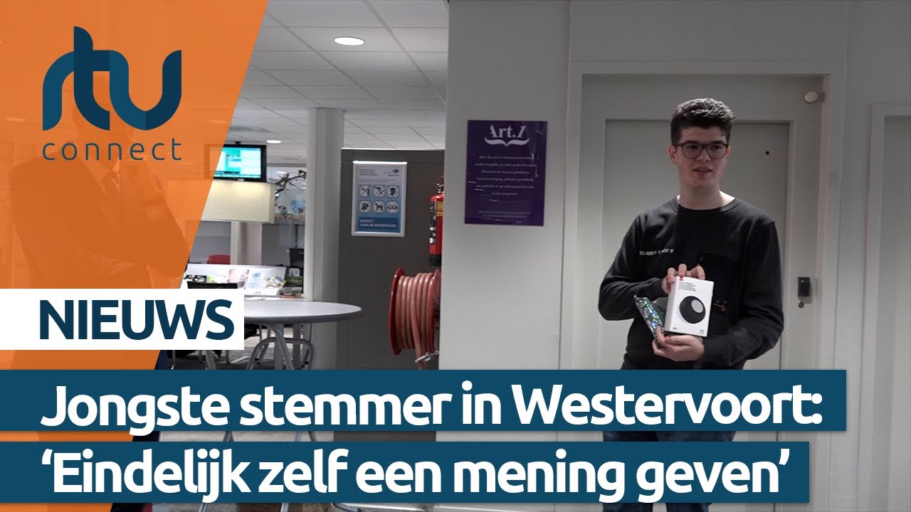 Jongste stemmer in Westervoort: 'Eindelijk zelf een mening geven' - YouTube