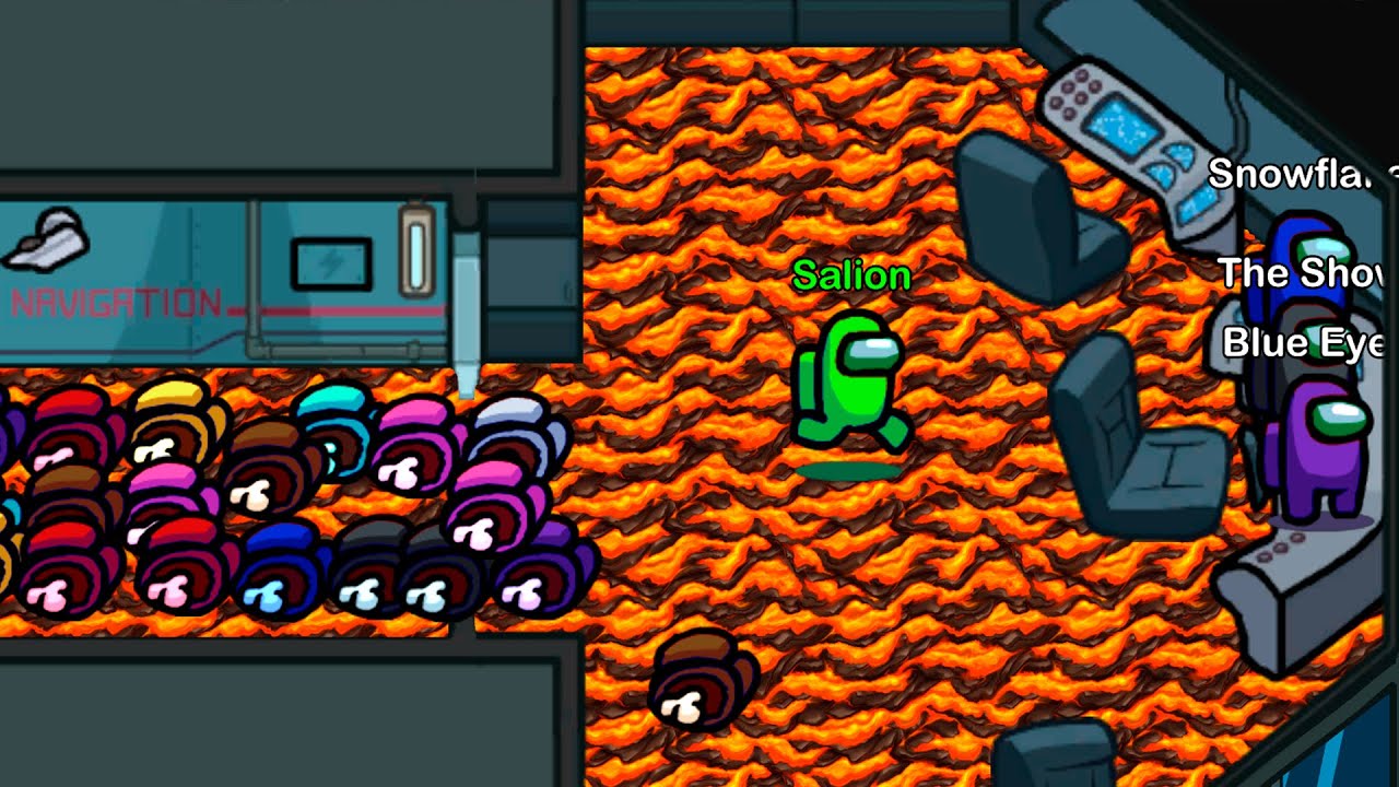 AMONG US with 1 MILLION PLAYERS, but FLOOR is LAVA - YouTube