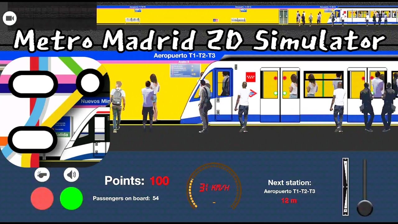 Metro Madrid 2D Simulator - YouTube