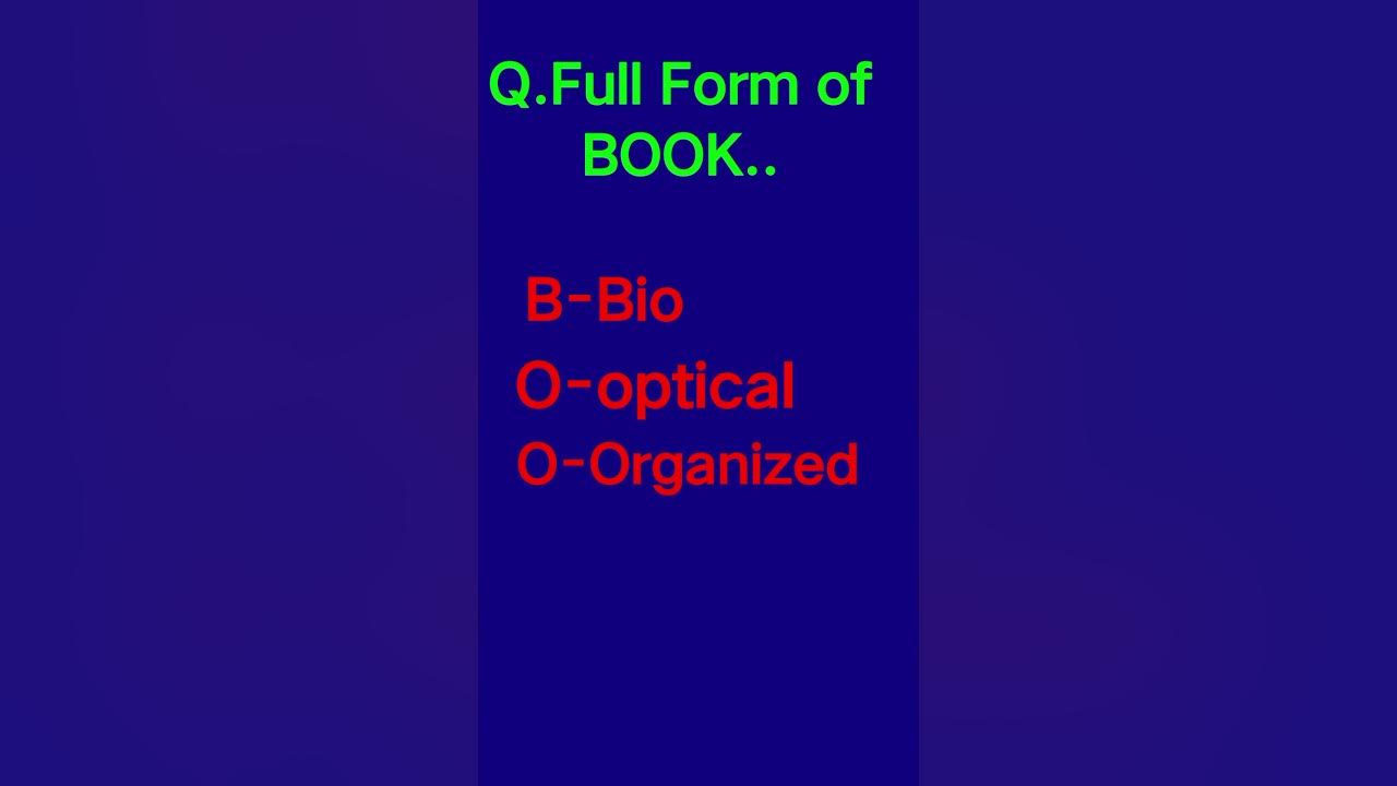 full-form-of-book-general-knowledge-book-ka-full-form-youtube
