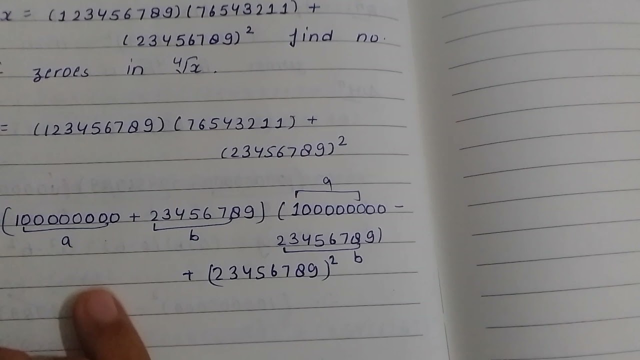 If X 123456789 76543211 23456789 2 Then No Of Zeroes In Fourth If X 123456789 76543211 23456789 2 Then No Of Zeroes In Fourth