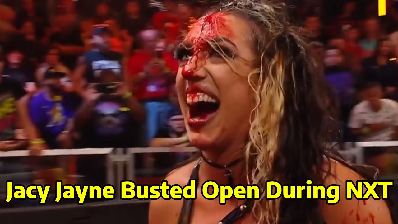 Jacy Jayne Busted Open The Hard Way During WWE NXT - YouTube