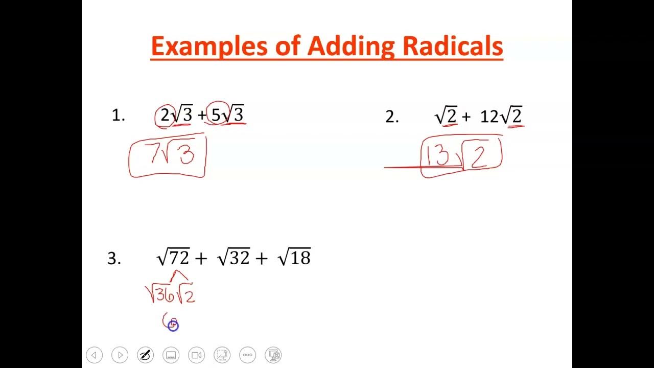 Adding, Subtracting, Multiplying and Dividing Radicals - YouTube