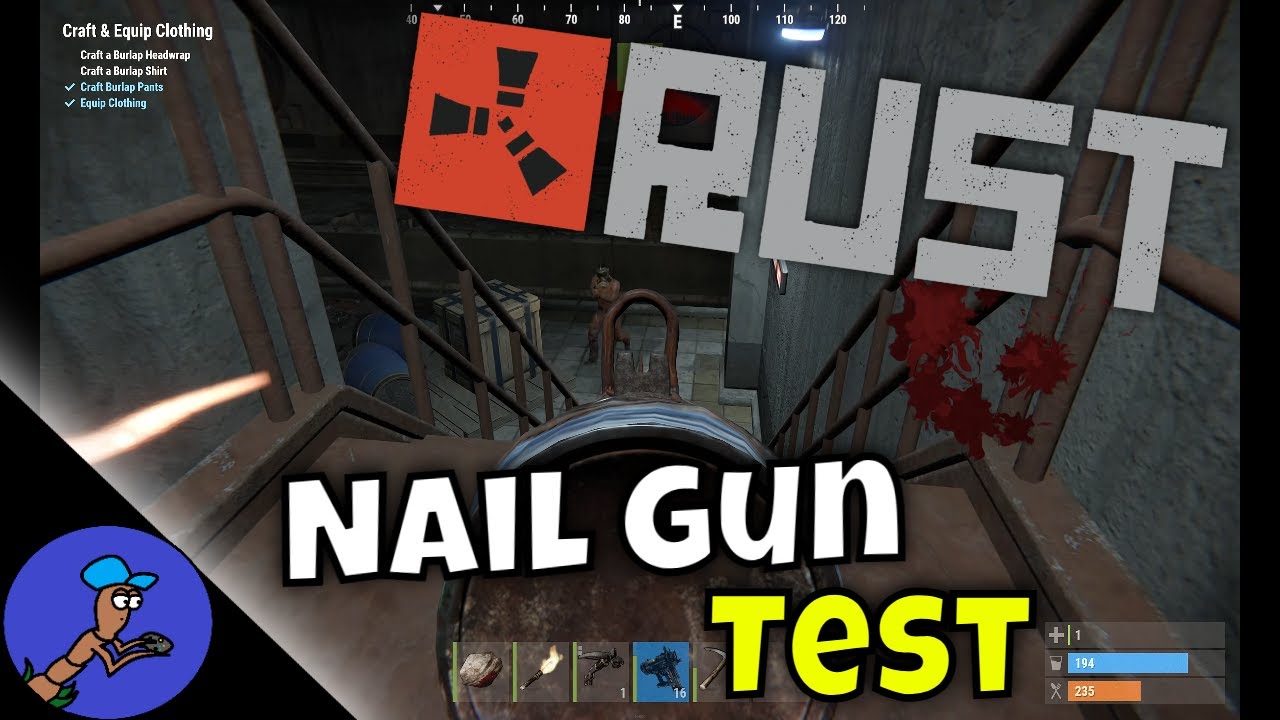 Nail Gun Test in Rust’s Subway Tunnels - YouTube