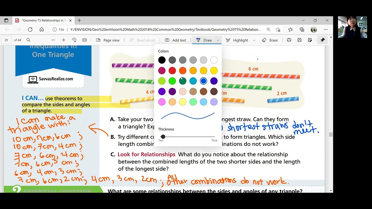 EnVision Geometry 5-4: Inequalities in a Triangle - YouTube