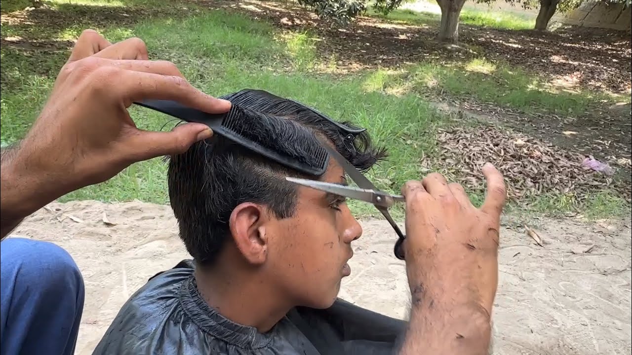 A Day in the Life of Asmr haircut in mango farm - YouTube