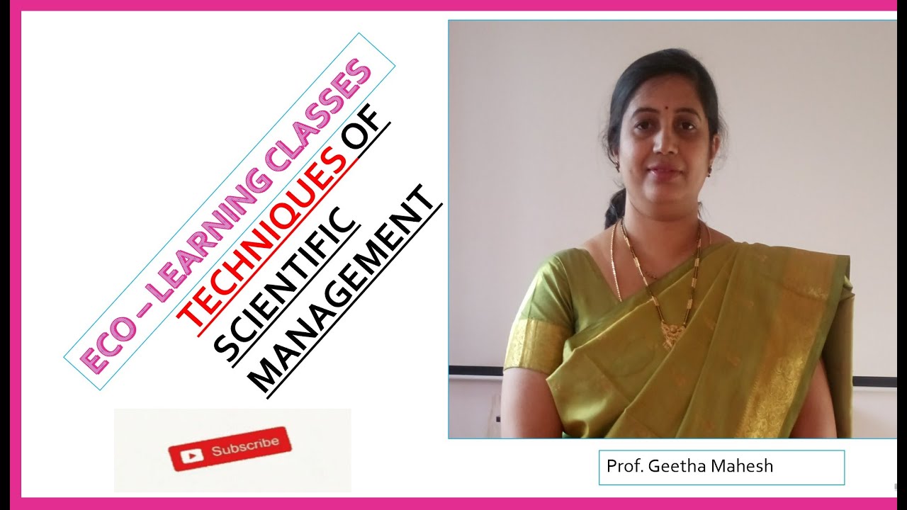 Techniques Of Scientific Management Kannada Youtube