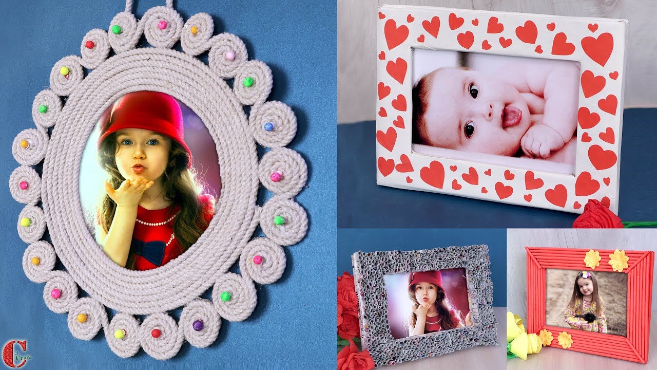 10 Unique DIY Photo Frame Ideas !!! - YouTube