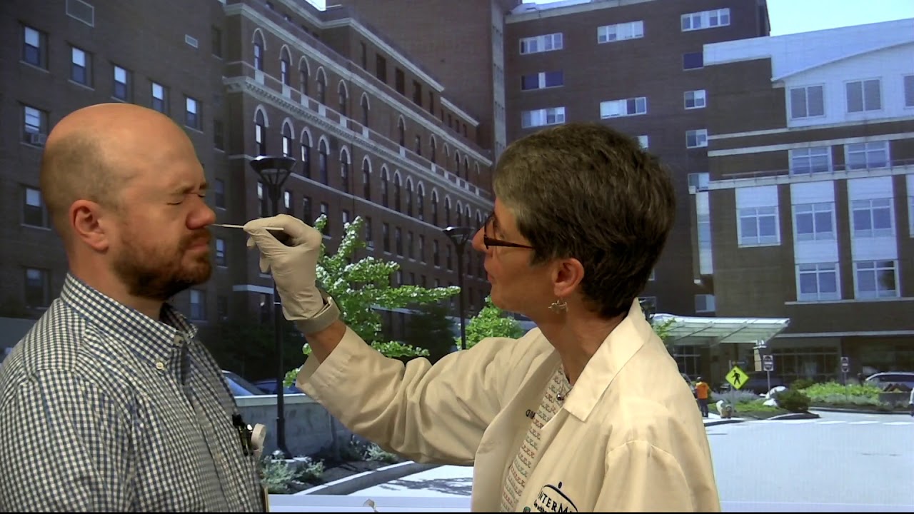 Proper nasopharyngeal swab technique - YouTube