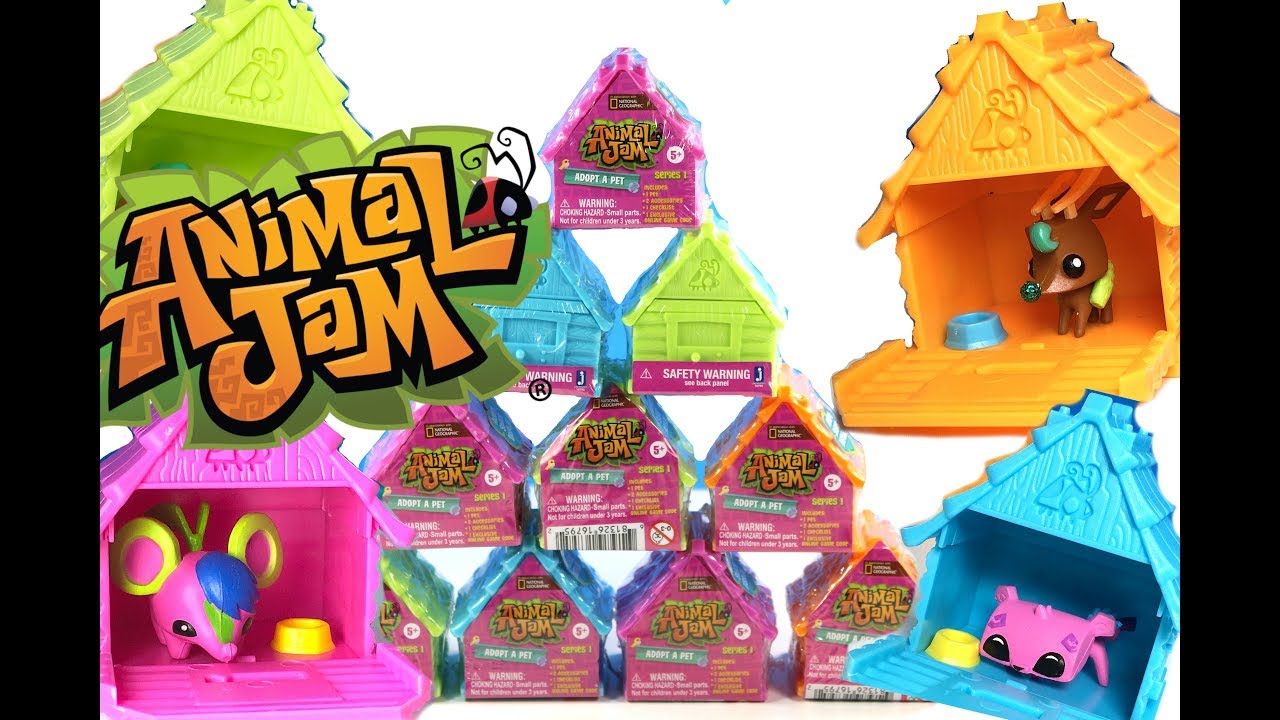 ANIMAL JAM ADOPT A PET series 1 Mystery Blind Dens Opened - YouTube