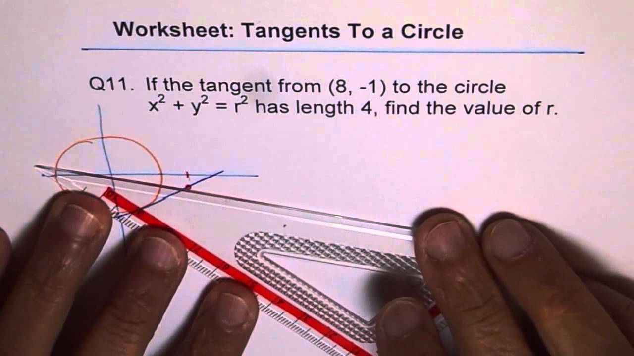 Find Radius Given Tangent Length Q11 - YouTube
