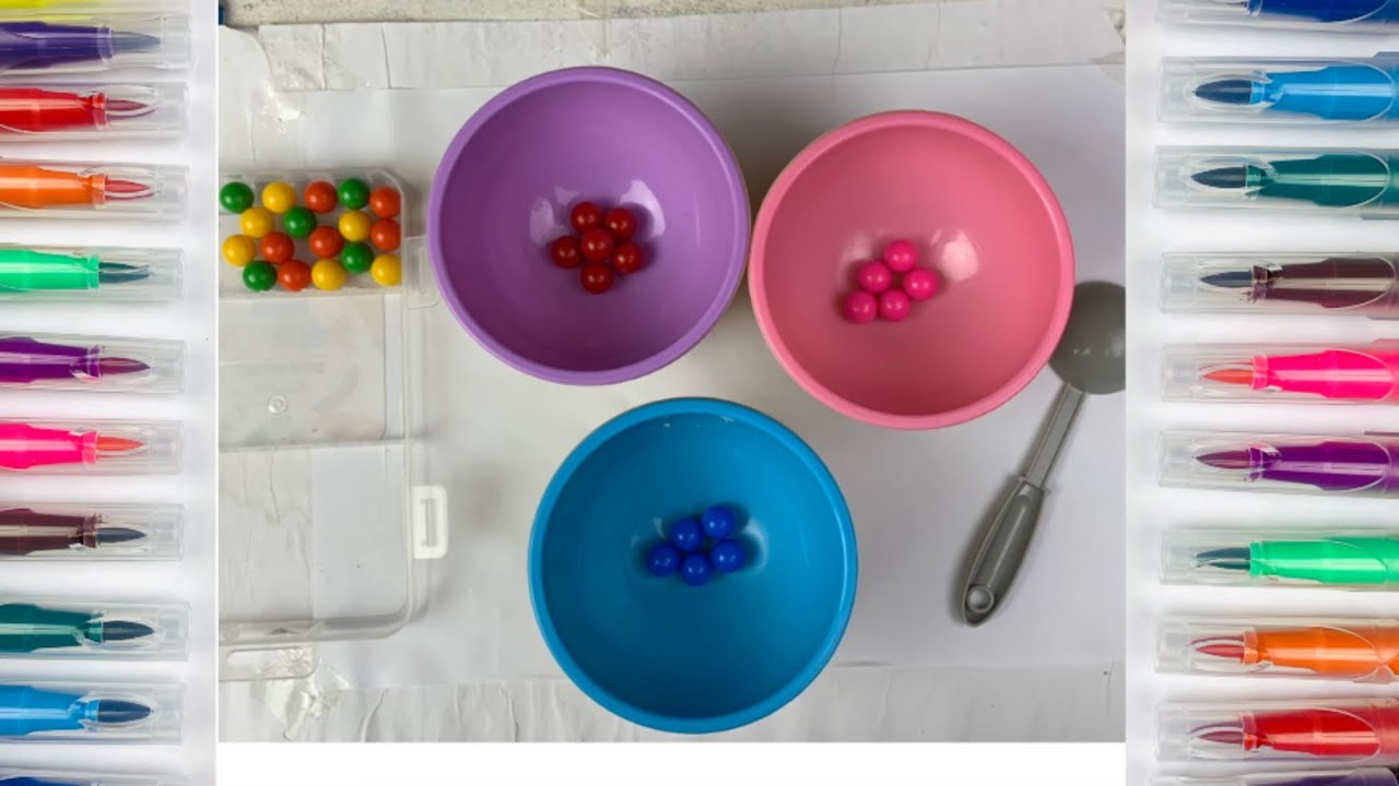 Learn Numbers With Color Balls | Colors and Numbers Collection - YouTube