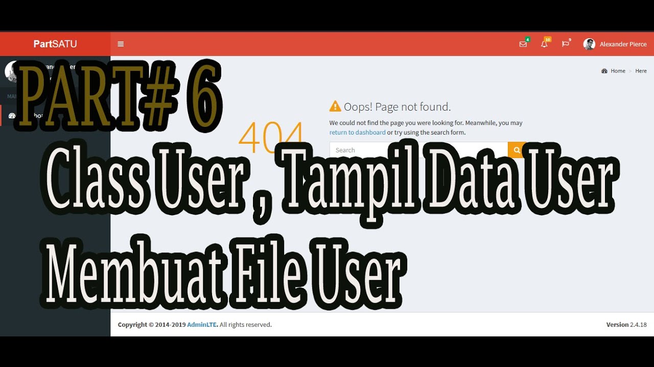 Cara Membuat Class User dan Menampilkan Data User Part#6 - YouTube