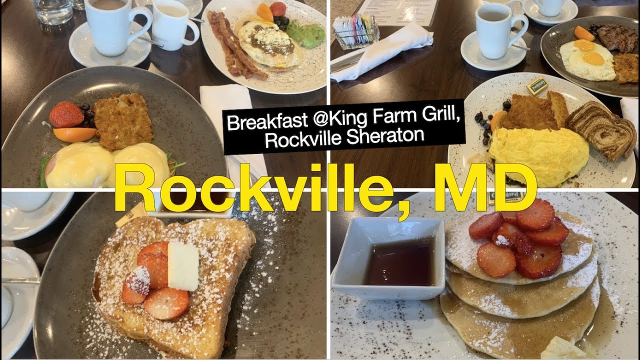 🇺🇸Maryland《Rockville☕️🥞Breakfast@King Farm Grill🏨inside Sheraton ...