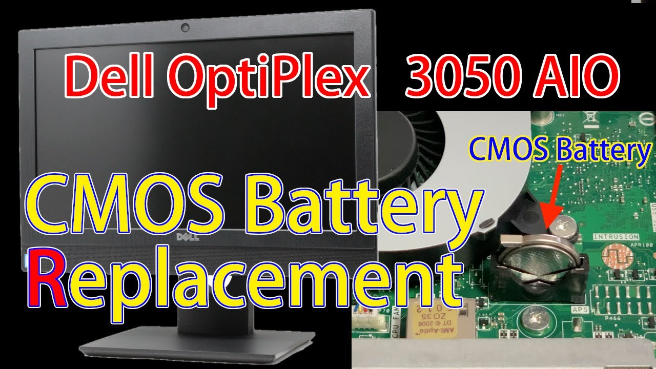 Dell OptiPlex 3050 AIOのCMOS電池の交換方法 - YouTube