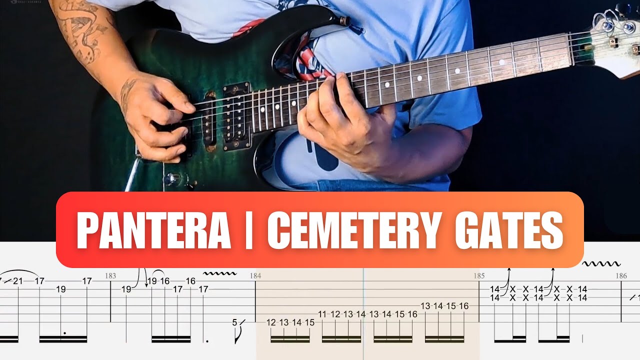 Pantera - Cemetery Gates Guitar Solo Lesson With Guitar Tab - YouTube