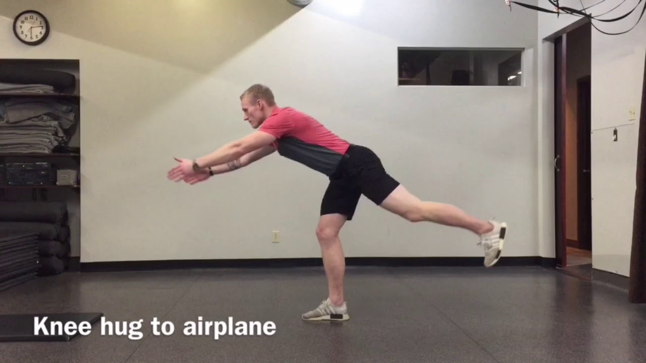 Knee hug to airplane - YouTube
