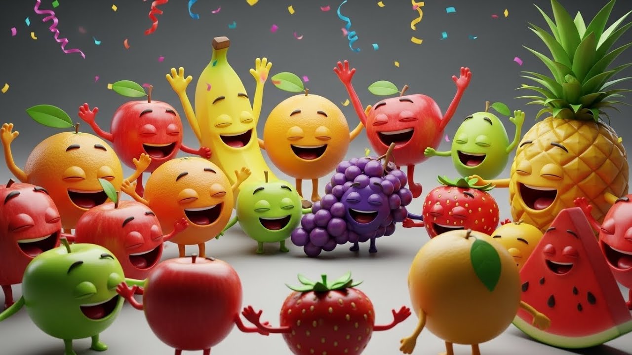 Fruity Fun Parade Sing-Along Kids Songs 🍎🍌🍓 Fun Nursery Rhyme ...