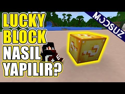 MODSUZ LUCKY BLOCK ( ŞANS BLOĞU ) NASIL YAPILIR ? MİNECRAFT PE