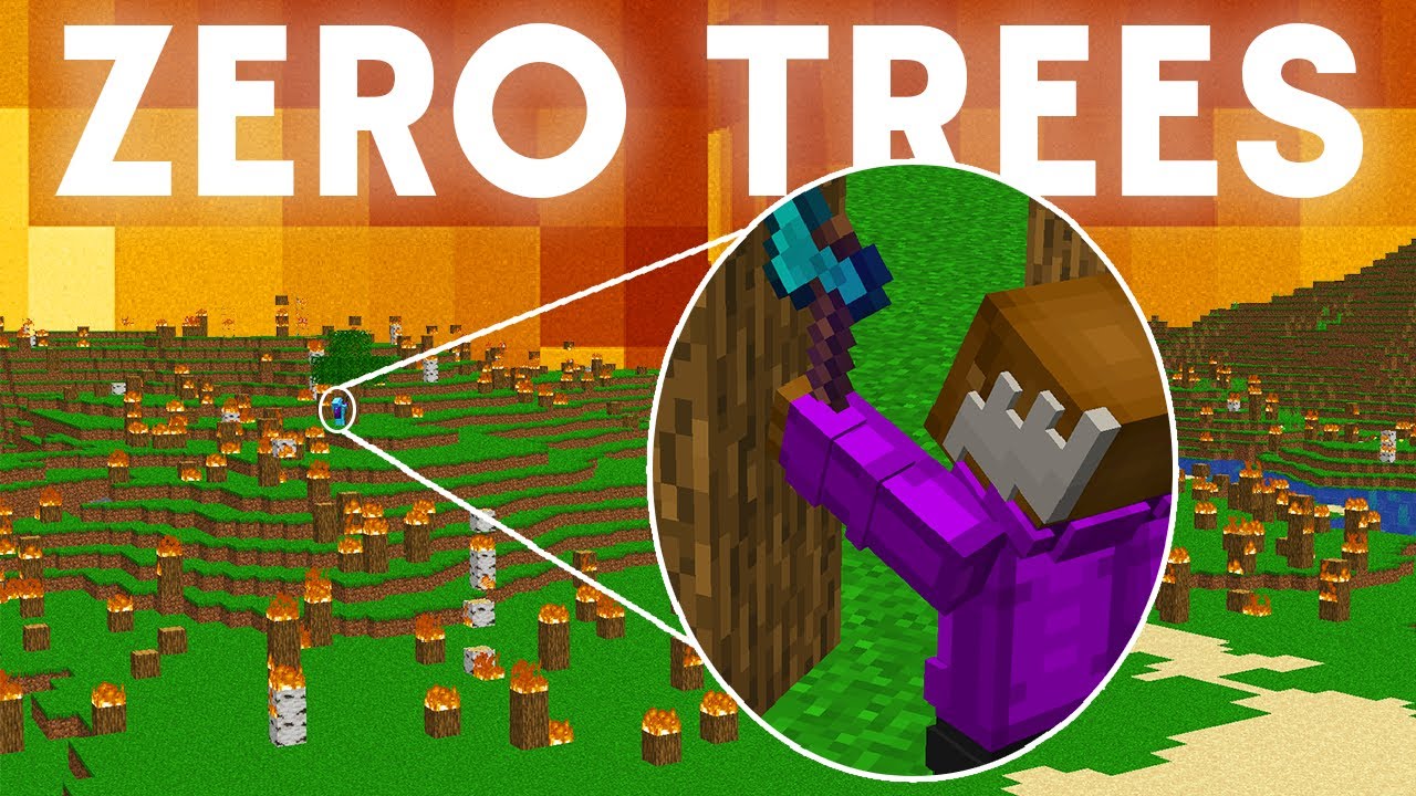 I Destroyed Every Minecraft Tree... - YouTube