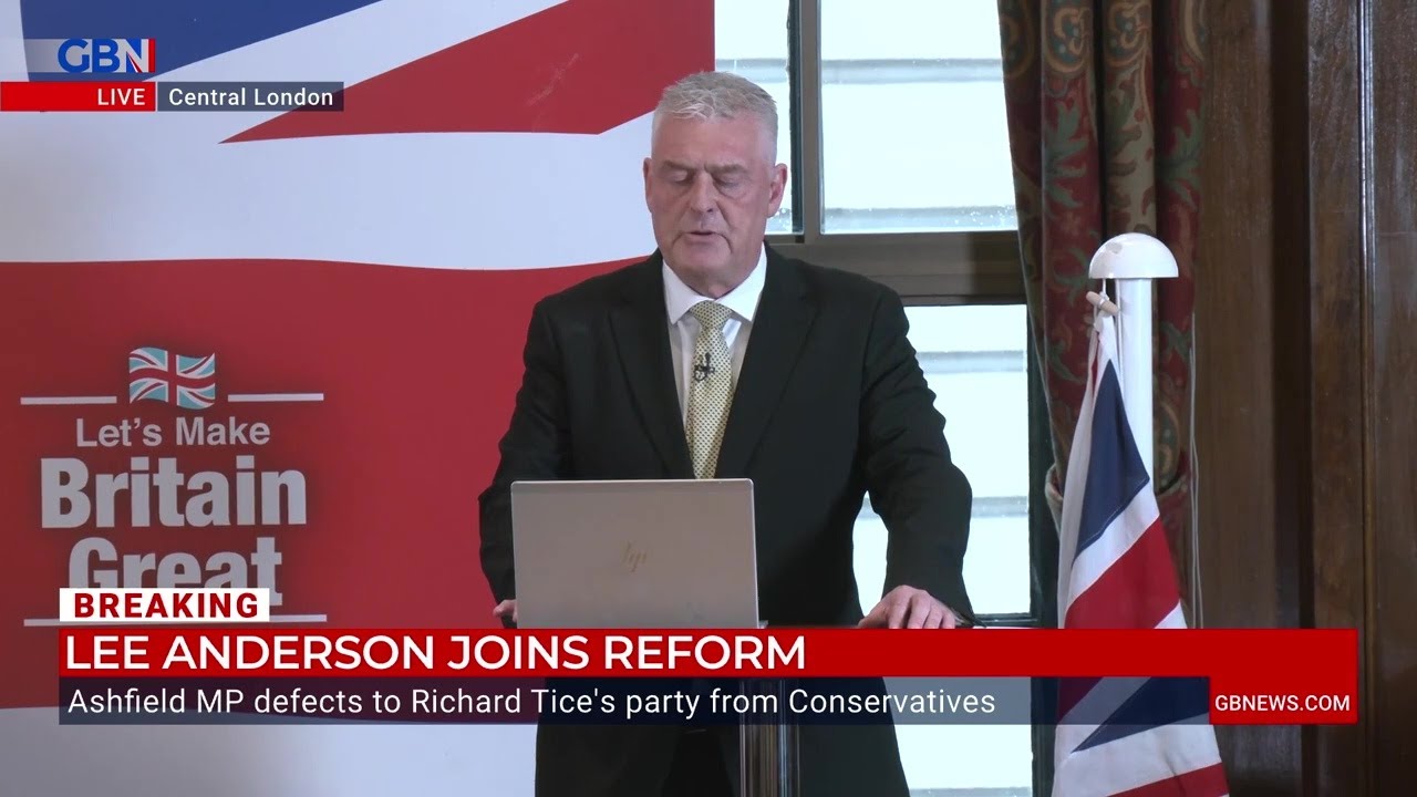 Lee Anderson joins Reform UK and says, 'I want my country back!' - YouTube