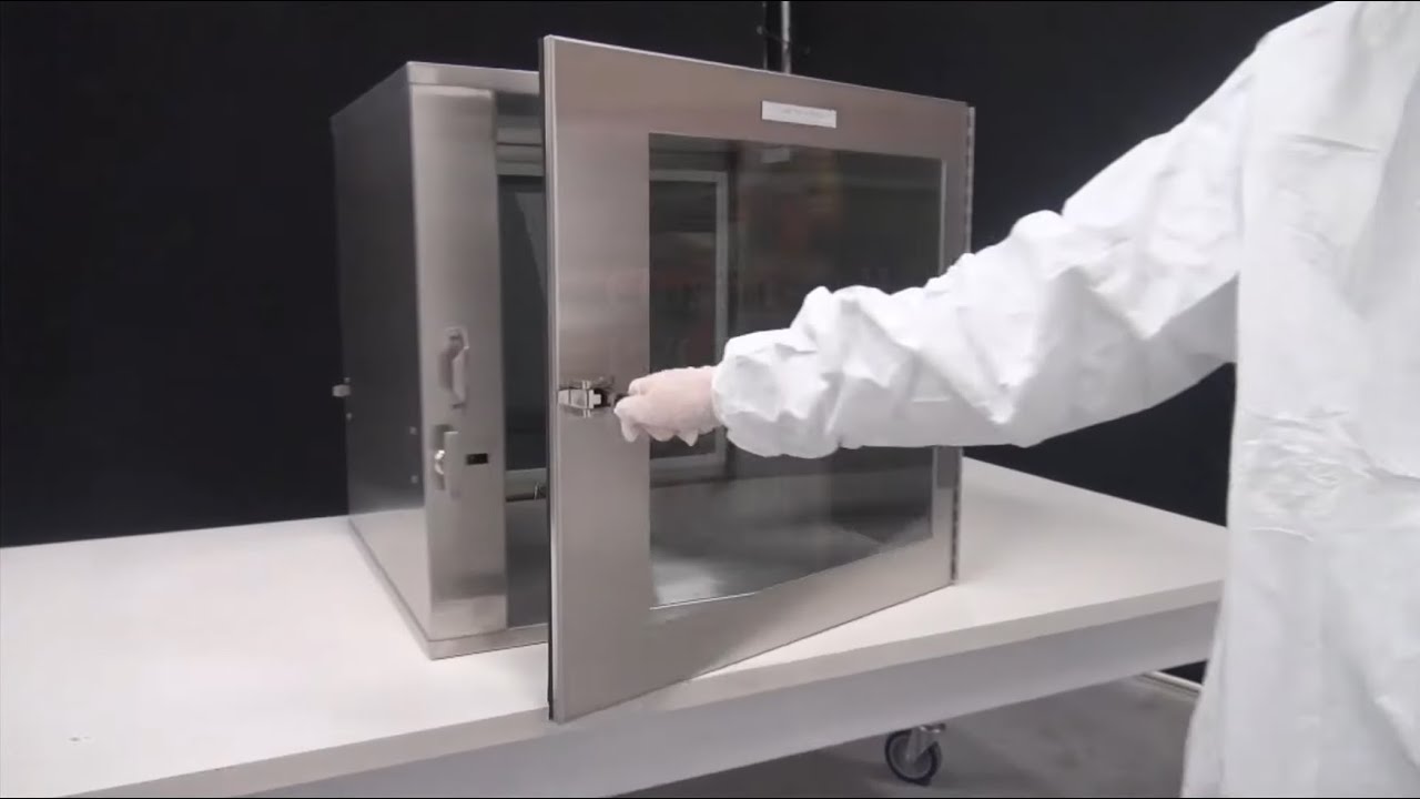Standard Wall Mount Cleanroom Pass-Thru - YouTube