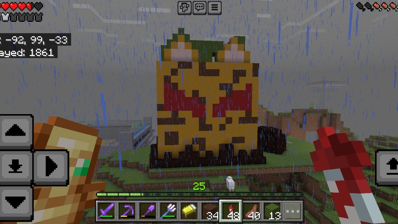 I built they leopard fruit from blox fruits in minecraft - YouTube