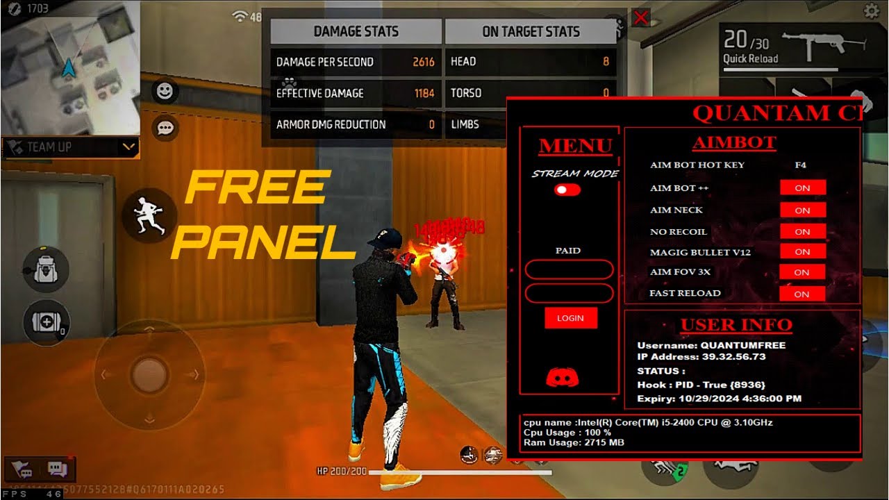 NEW PC 💻 PANEL FREE FIRE 🎯 | 100% ANTIBAN PC PANEL - YouTube
