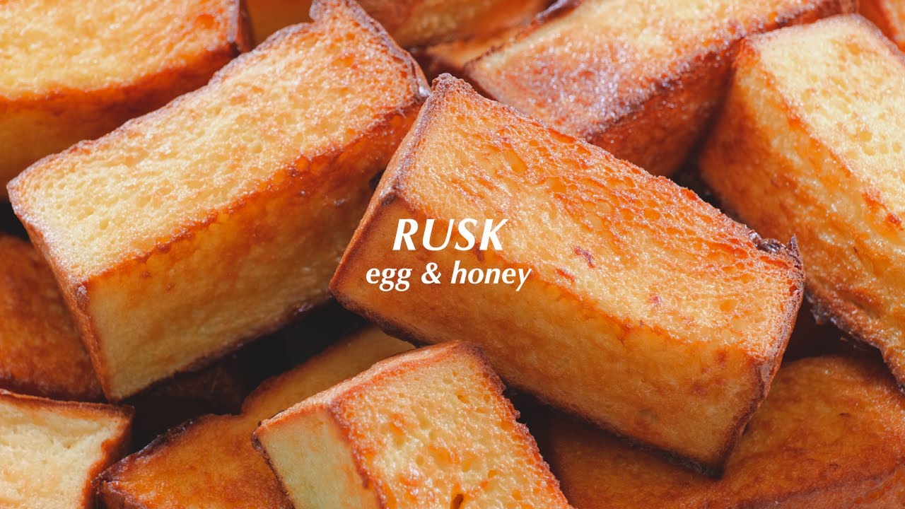 달다구리🍯 식빵, 초간단 러스크 만들기 / egg & honey rusk recipe - YouTube