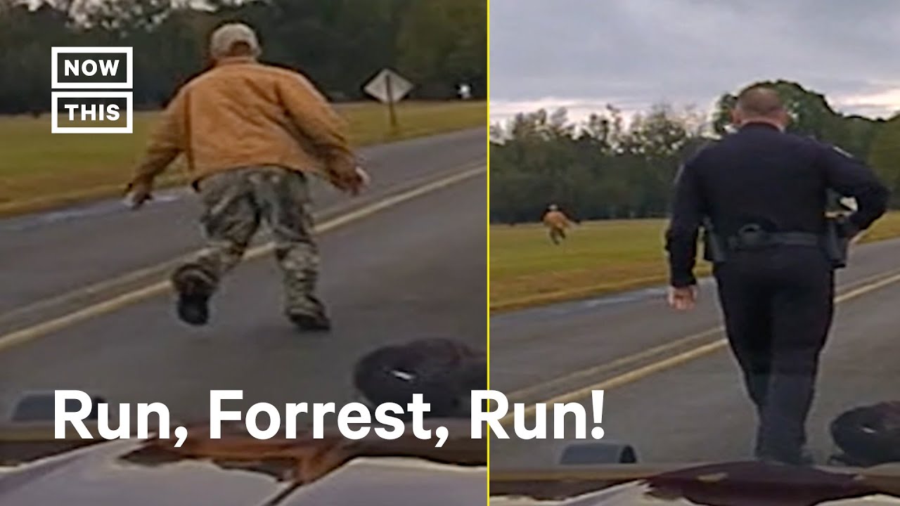 Man Takes Off Running From Police & Looks Like Forrest Gump - YouTube
