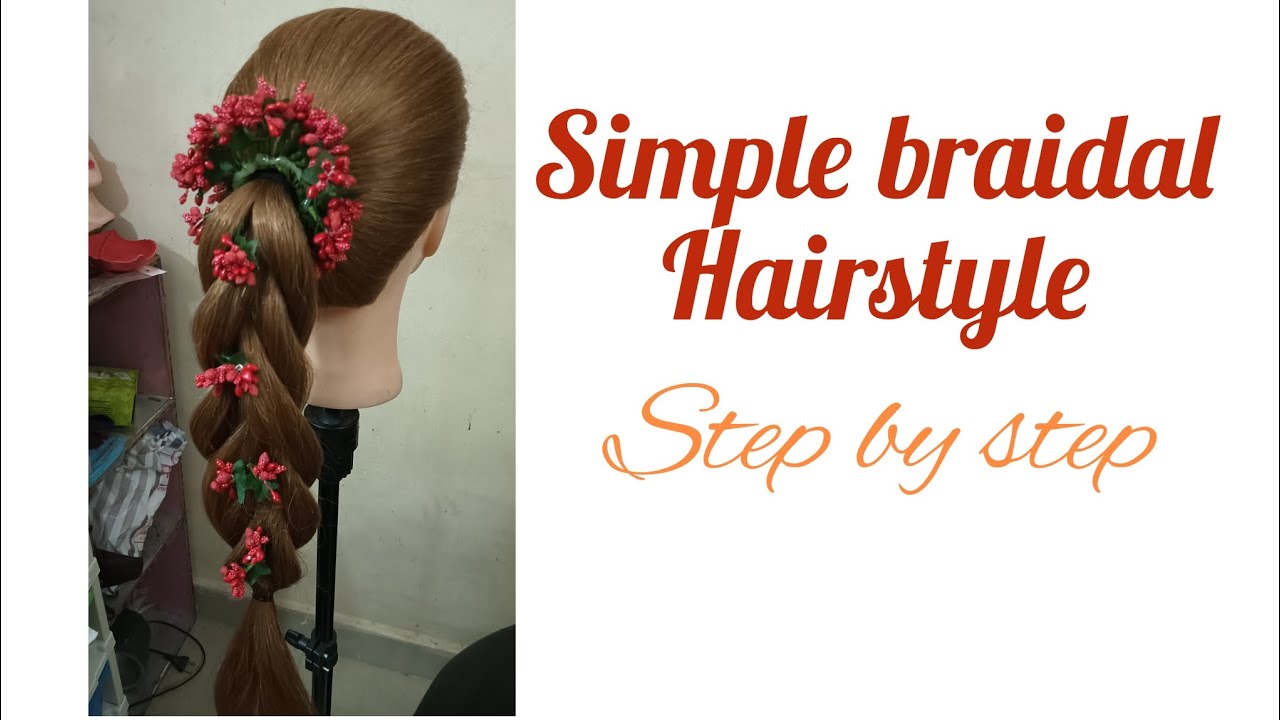 simple braidal hairstyle step by step #trending #hairstyles #trendy # ...