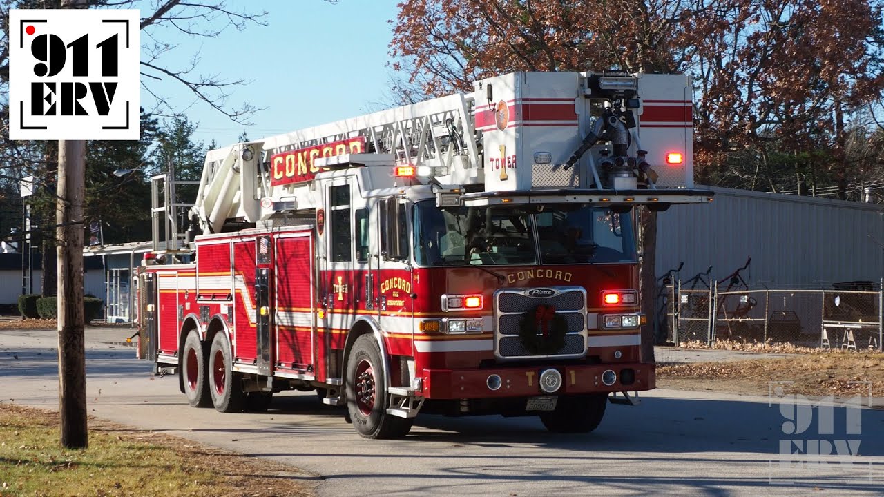 Concord Fire Truck Responding | Tower 1 - YouTube