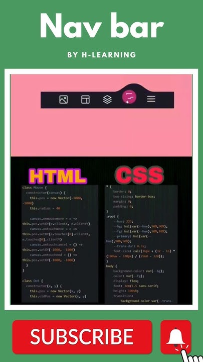 nav bar menu by H-Learning #css #tutorial #html #designer #javascript # ...