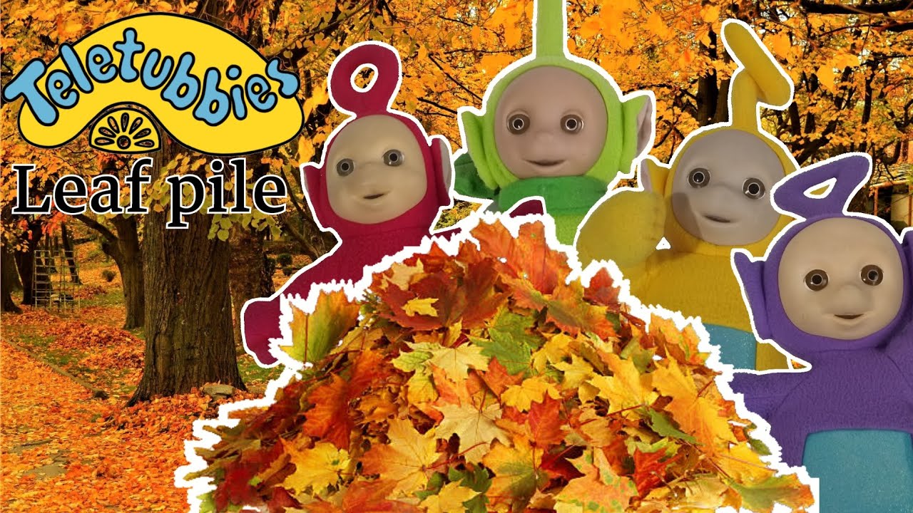 teletubbies make a leaf pile - YouTube