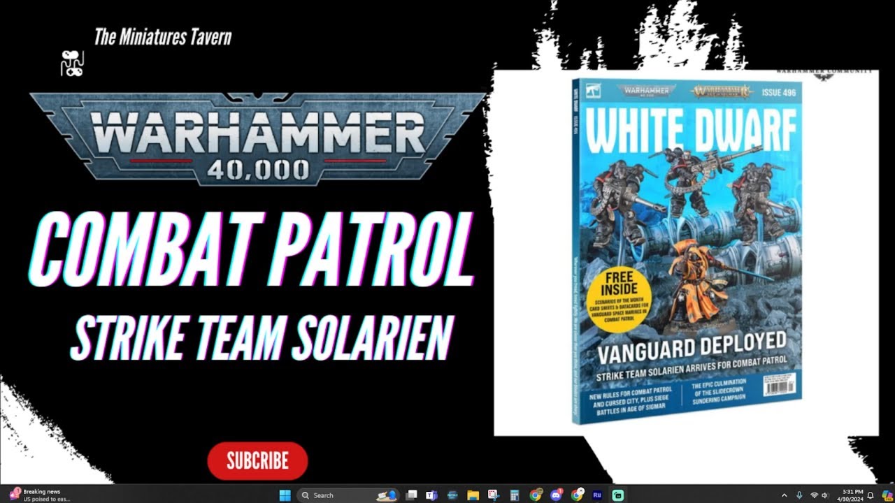 Warhammer 40k Combat Patrol: Strike Team Solarien - YouTube