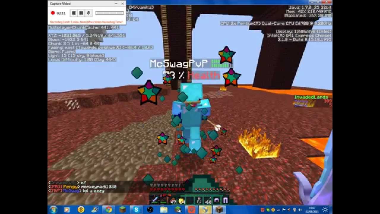 Minecraft InvadedLands Kitpvp - YouTube