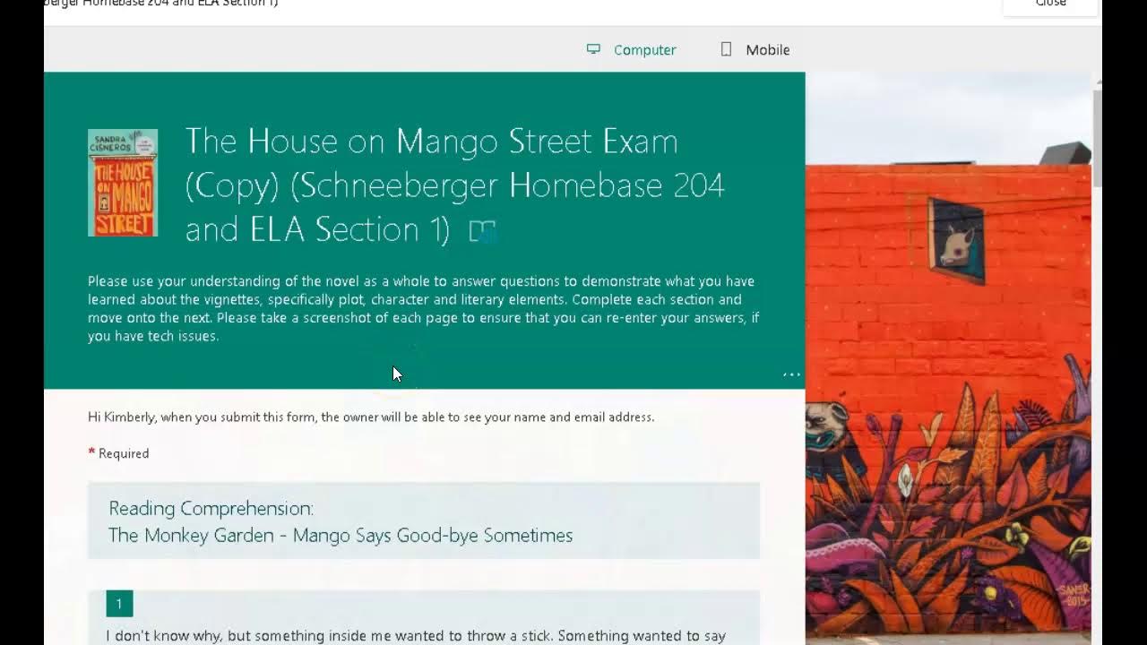 House on Mango Street: Final Exam - YouTube