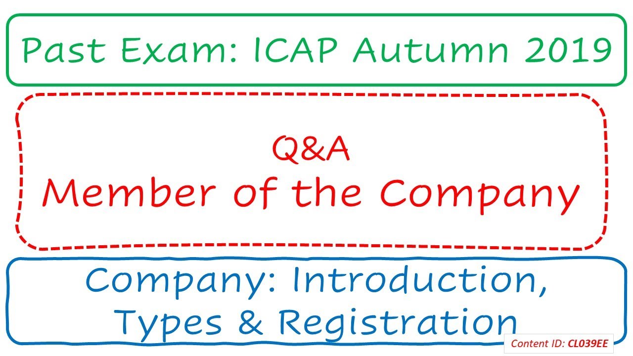 Q&A Member of the Company (ICAP Autumn 2019) | Company: Introduction ...