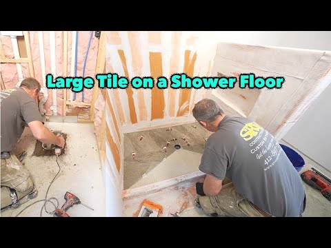 Large Shower Floor Tile | Methods for Success | PLAN LEARN BUILD - YouTube