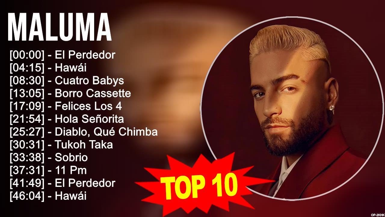 Maluma 2023 MIX ~ Top 10 Best Songs ~ Greatest Hits ~ Full Album - YouTube