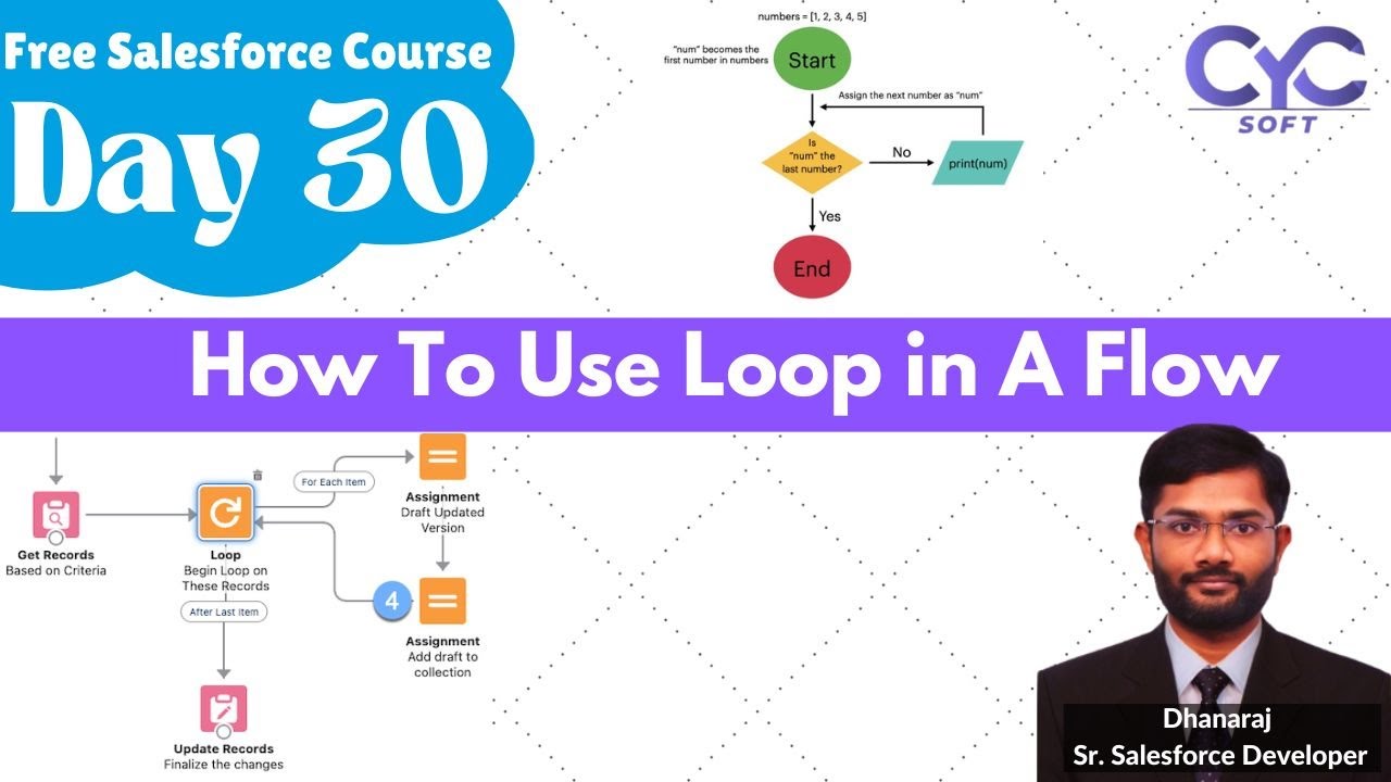 How To Use Loop in A Flow | Salesforce Course for Free | Salesforce ...