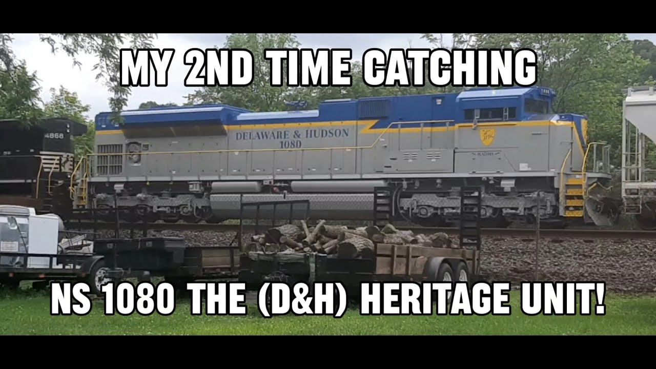 NS #1080 (Delaware & Hudson) Heritage Unit Trails 2nd on NS 12N w ...