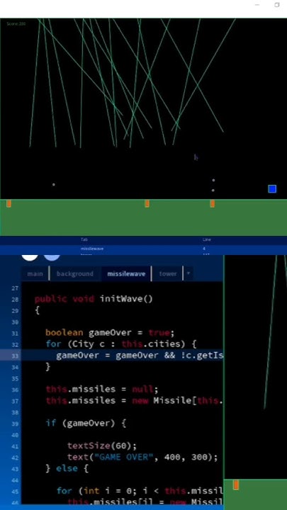 Missile Command In Processing4 Shorts Coding Gameprogramming Java Processing