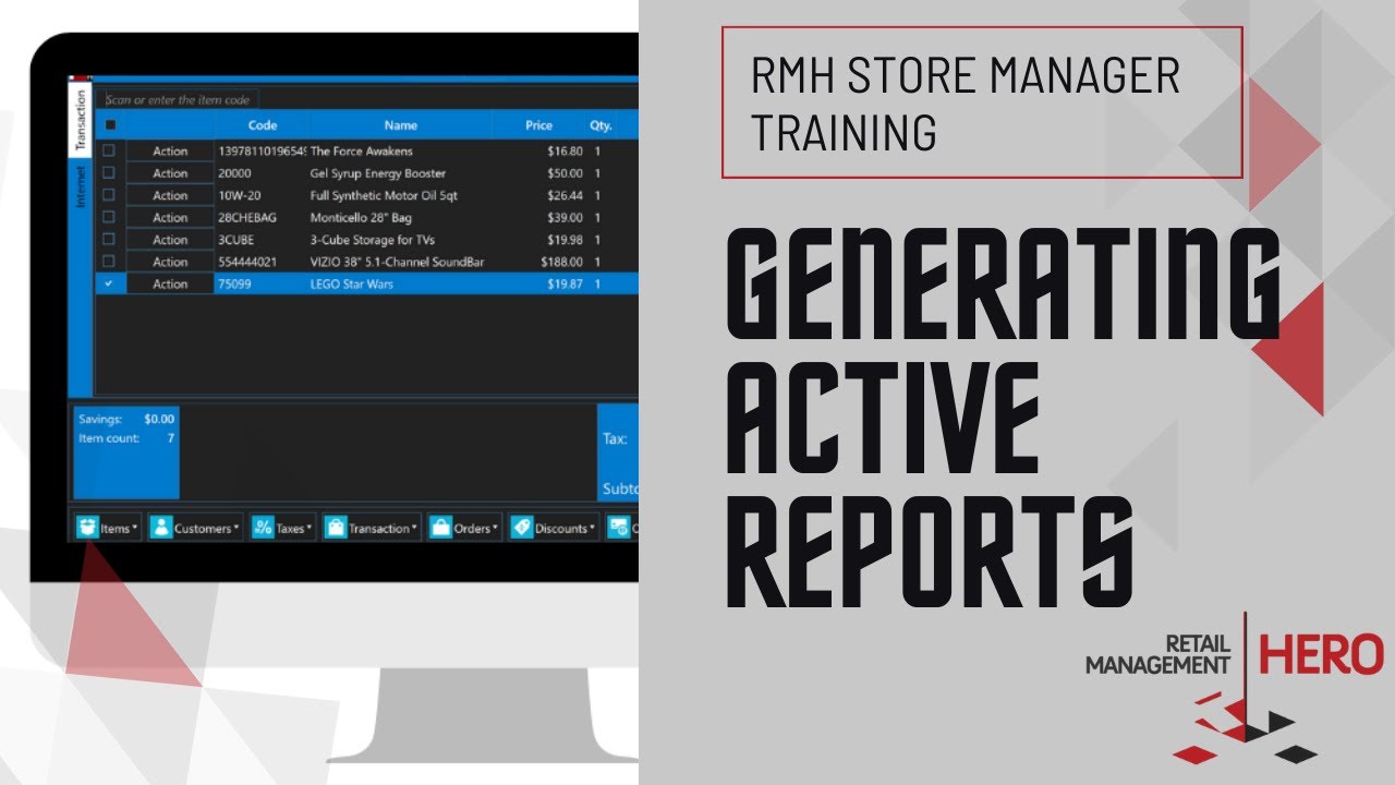 Generating Active Reports in RMH Store Manager and Central Manager - YouTube