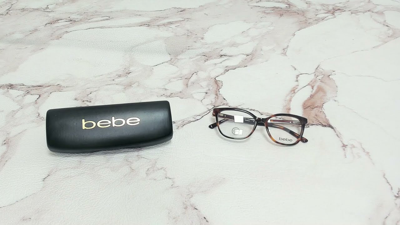 Bebe Eyeglasses Model- BB5169 Color-Tortoise/Swarovski - YouTube