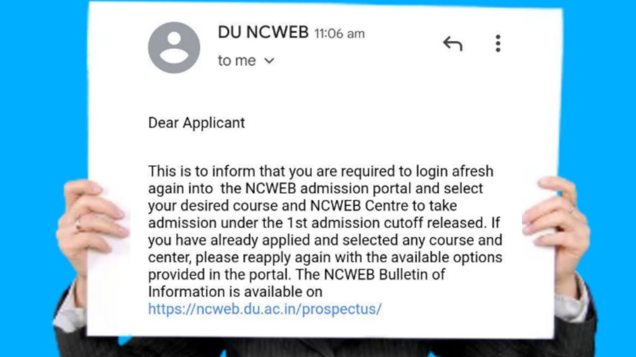 NCWEB ADMISSION 2023 📢 Reapply again or not 😨 ?? - YouTube