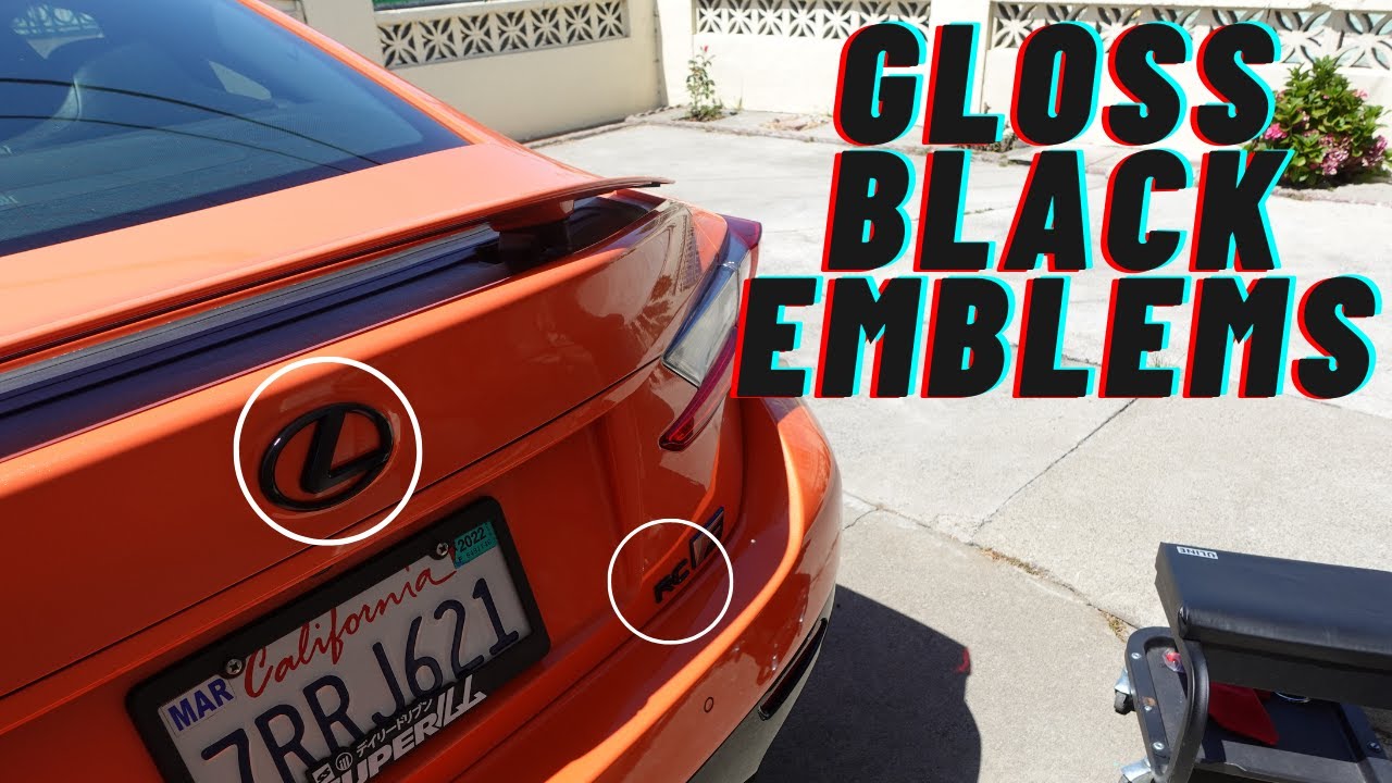 Black Emblems For The Lexus RCF! - YouTube
