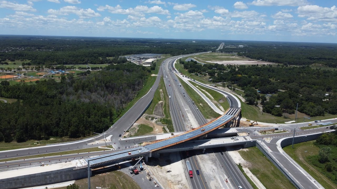 I 75 New Exit and Overpass Rd Bridge Update Drone Tour Wesley Chapel ...